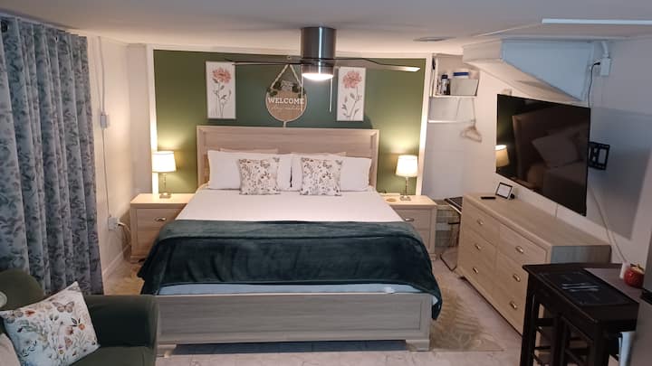 Private Room Deluxe, Cozy King Size Bed - Holiday, FL