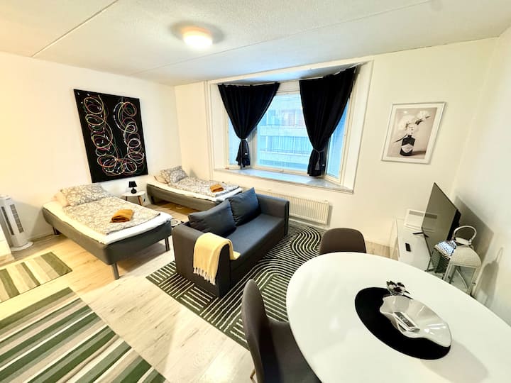 Cool Studio Apartment With Big Corner Windows - Vaasa