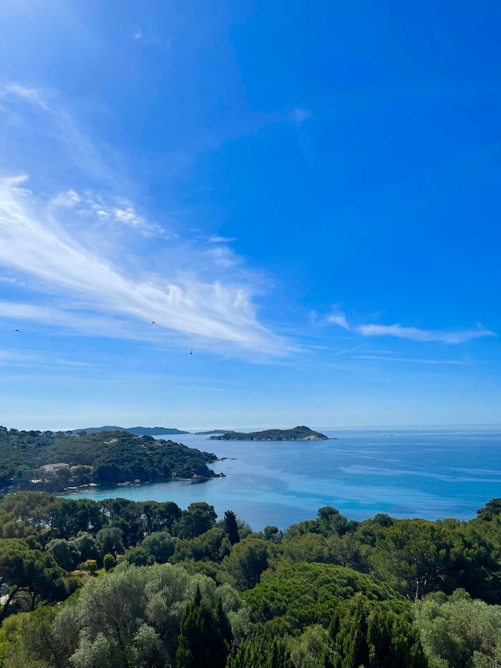 Magnifique T3 Vue Mer Climatisé - Village Giens - Porquerolles