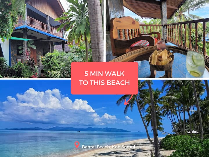 Paradise Escape Nr Beach W/veranda, Balcony, Wi-fi - Koh Samui