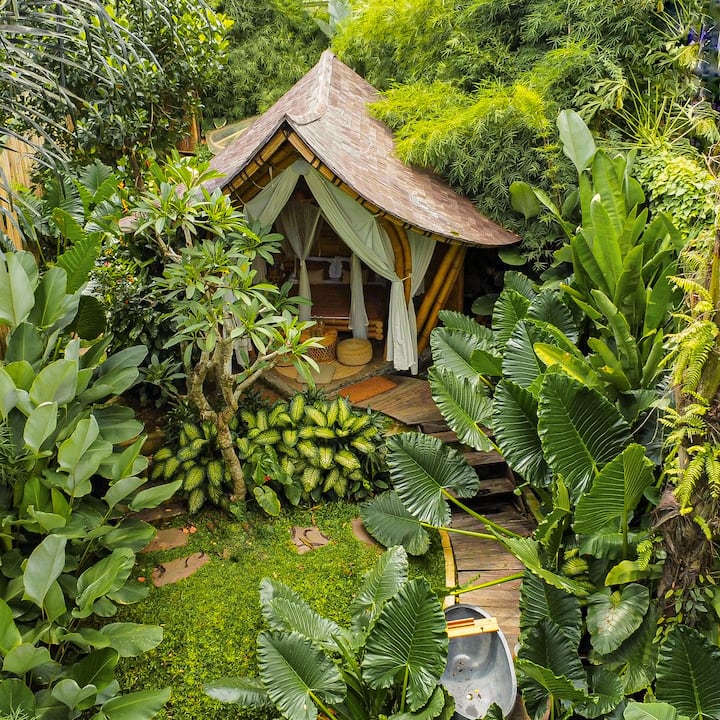 Wahem Tebenan - Eco Bamboo Home, River View - Bali