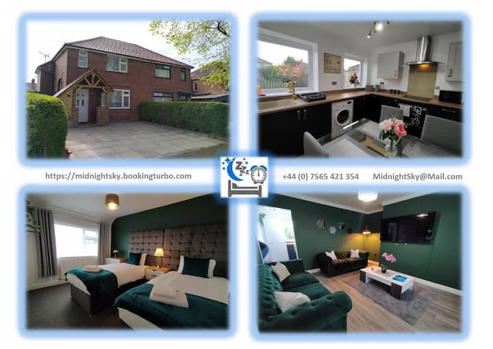 Polaris House - Sleeps 6, Driveway, Garden - Crewe