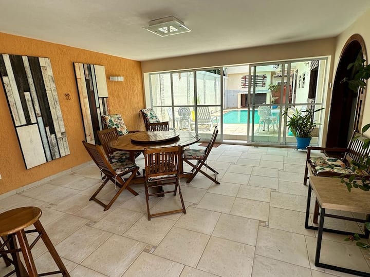 Casa Aconchego: Piscina, ÁRea Gourmet/jd.vírginia - Guarujá