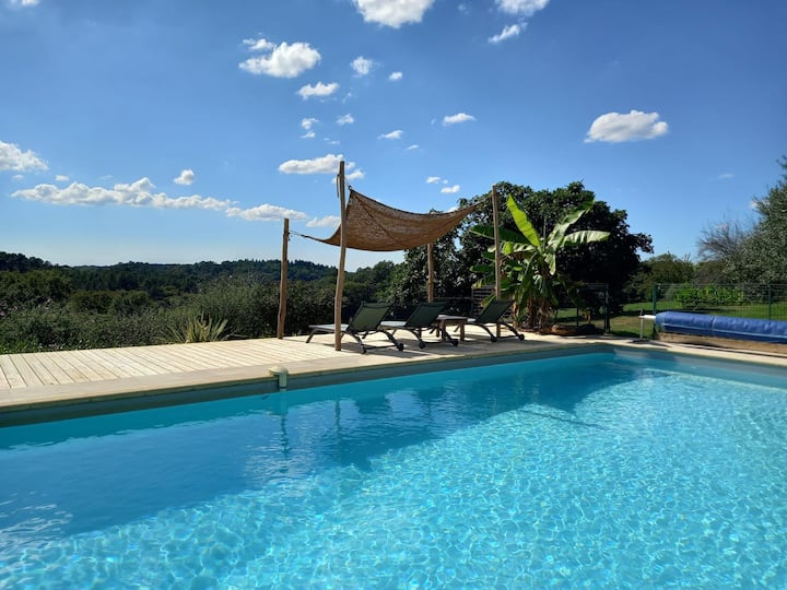 Gîte De Charme La Vallée Avec Piscine - Duravel