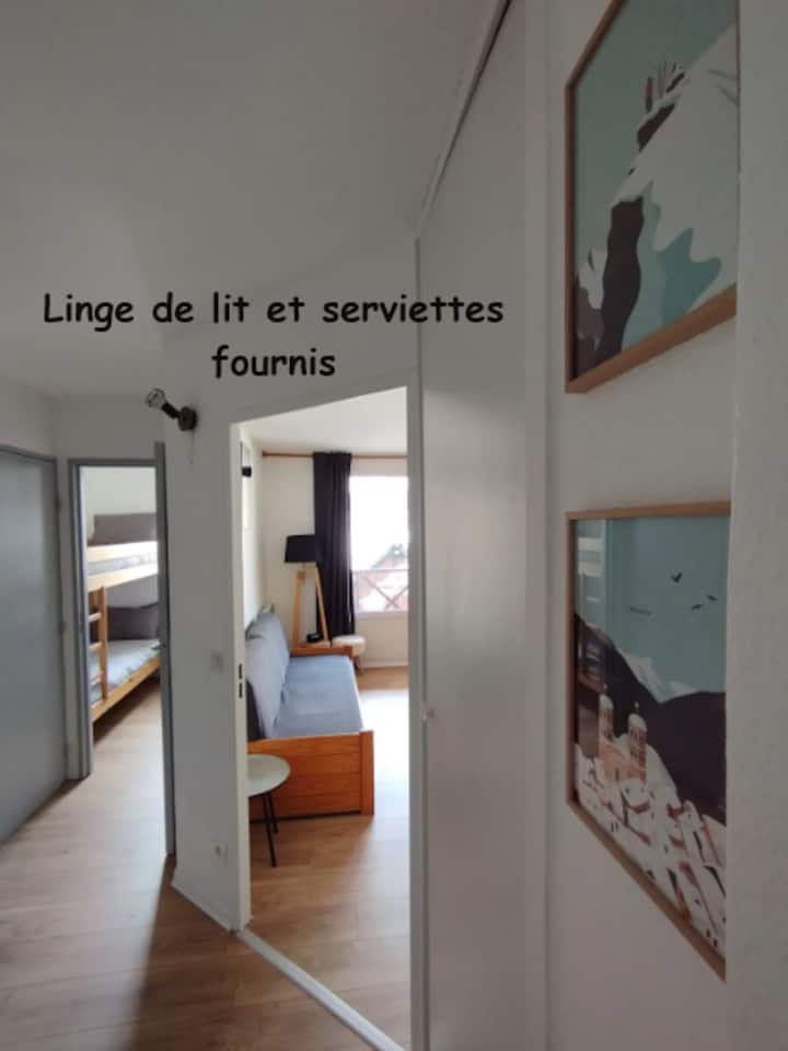 Appartement + Balcon + Garage. Linge Fourni - 브히앙쏭