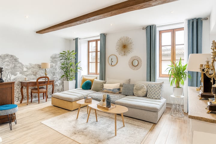 Grand Duplex 2 Suites Climatisées Design Raffiné - Neuville-sur-Saône