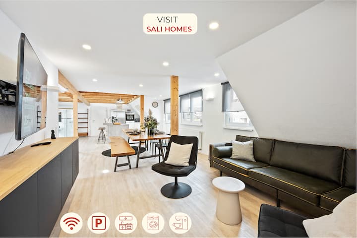 Sali Homes - Penthouse/terrasse/2bad/xl Badewanne - Weinsberg