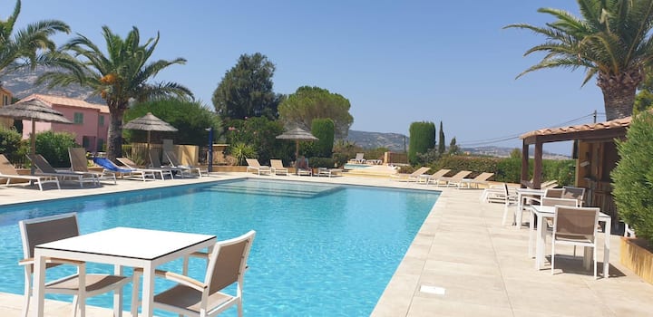 45m² Climatisé, Ext. Vue Maquis (46) - Calvi