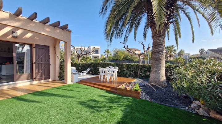 Duplex Avec Jardin- Piscine - Parking Proche Plage - Saint-Cyprien Plage