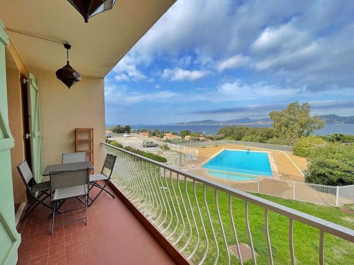 Studio Vue Mer - Piscine - Presqu'île de Giens