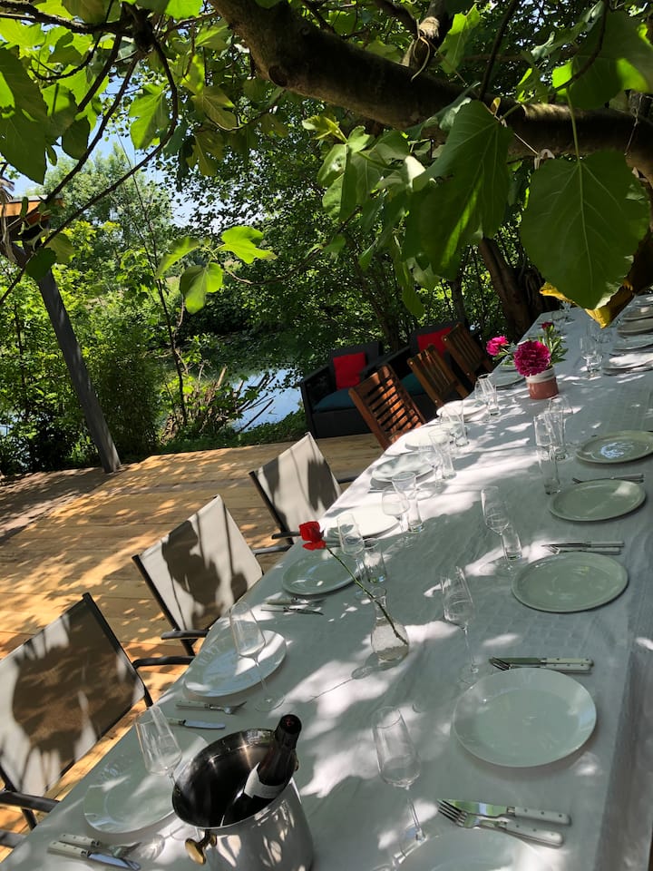 Jardin Pour Des Petites Fêtes Accès à La Rivière - Pontault-Combault