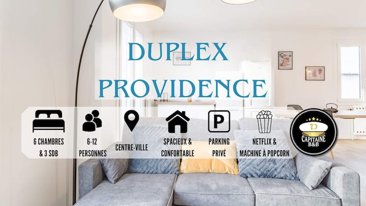 Duplex Providence - Idéal Groupe - Parking - Troyes