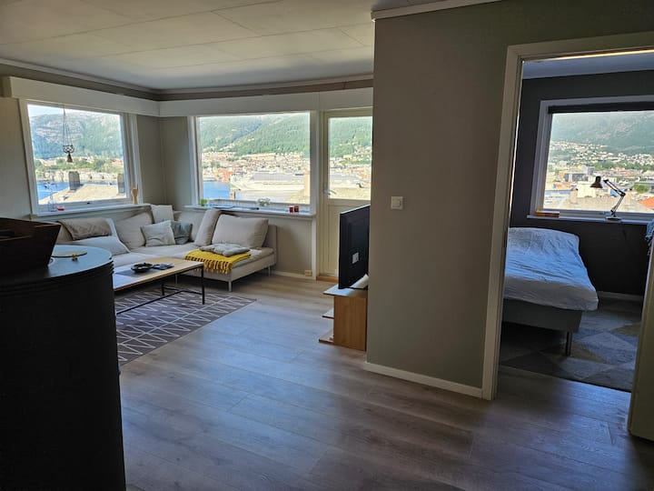 Cozy Apartment Overlooking City - Bergen