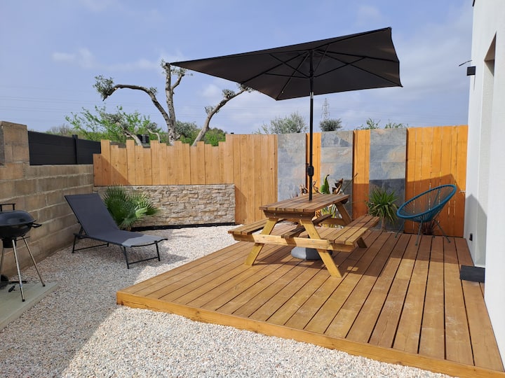 Appartement Climatisé, 2 Chambres Et Jardin - Collioure