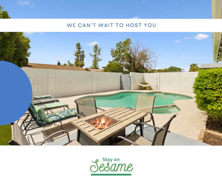 Stay On Sesame- Heated Pool & Spa •3br •Fall Ready - Tempe, AZ