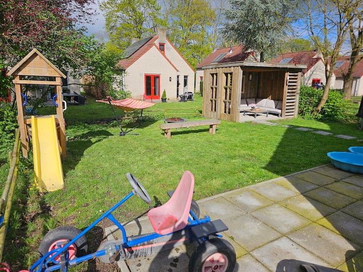 7p House: Garden, Firepit, Hammock, And Playground - Nederland