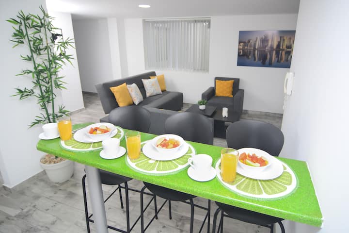 !Sol Apartamento! Central Y Moderno 2 Alcobas. - Acacias
