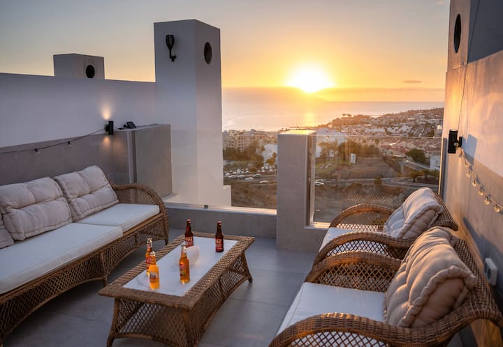 Sunset Ocean View Duplex In Costa Adeje - Costa Adeje