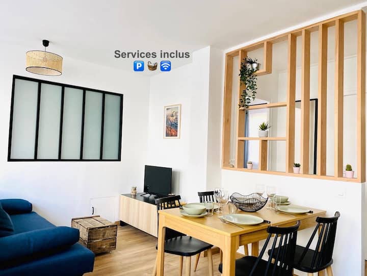 L'écrin｜grand Parking｜2 Chambres｜fibre｜proche Tram - Grenoble