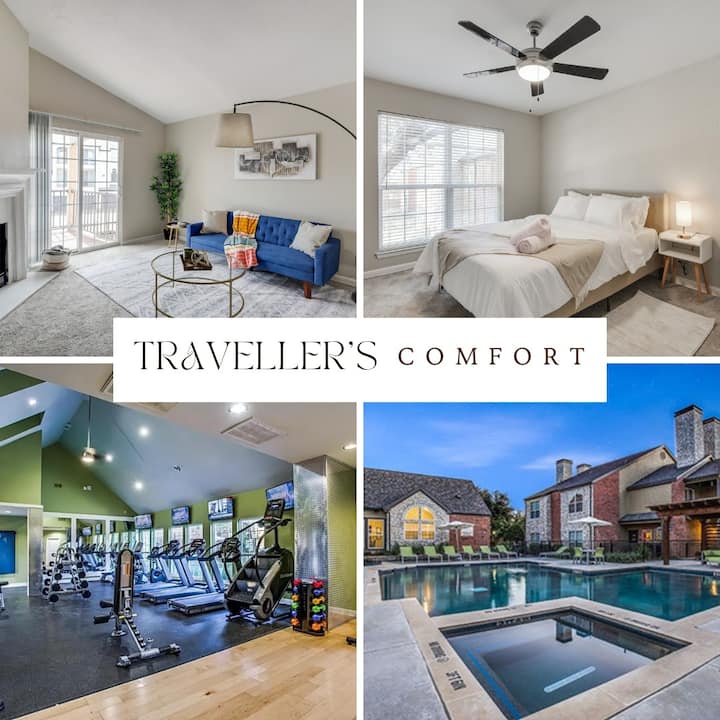 Stylish Serenity: 1bd With Resort-style Pool&gym - Plano, TX