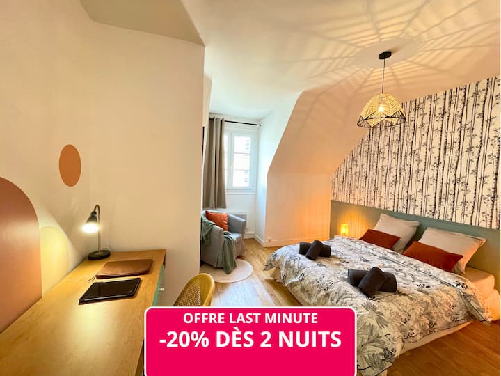 Idéal Couple/pro*parking à 5min*centre Historique - Compiègne