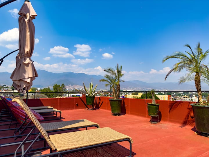 Depa Céntrico Con Terraza + Wifi + Pet Friendly (3 - Oaxaca