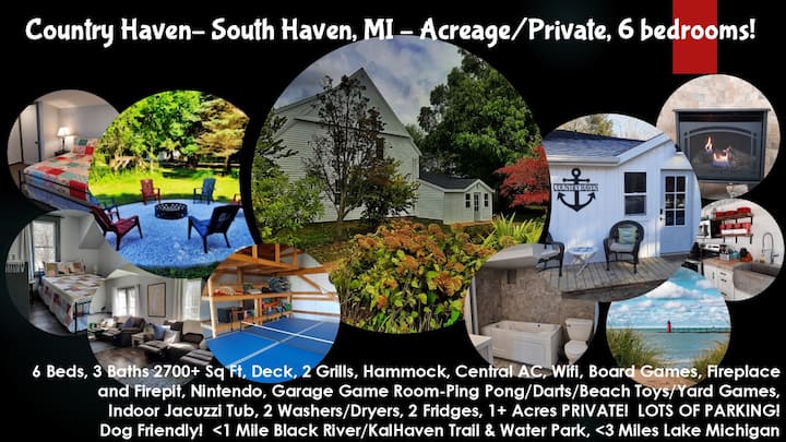 Country Haven-no Fees-dogsok-jacuzzi-games-firepit - South Haven, MI