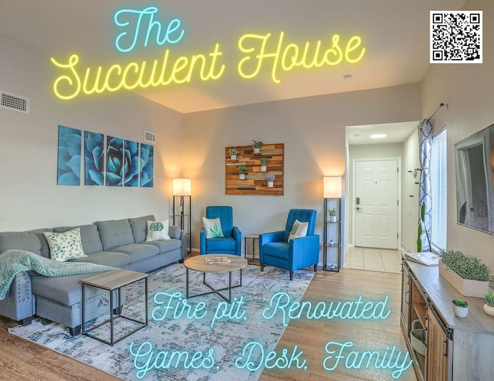*️⃣Succulent Theme-king Bd -Renovated & Relaxing - Corrales, NM