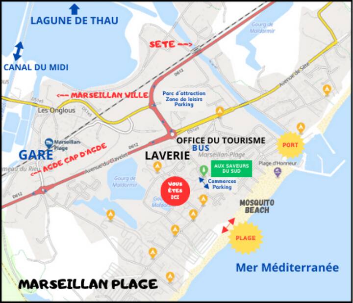 Le Sunset, Marseillan Plage, Parking, Clim, Wifi - Marseillan