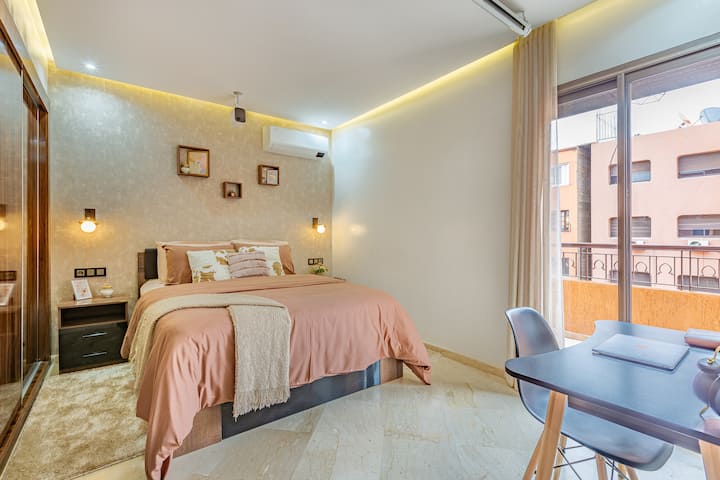 Cosy&central Flat (Homecinema,netflix,fiber,view) - Marrakech