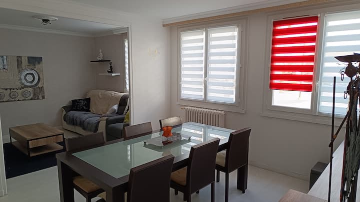 Appart 90m2 Calme, 3  Grdes Chbres, 3 Lits Doubles - Aurillac