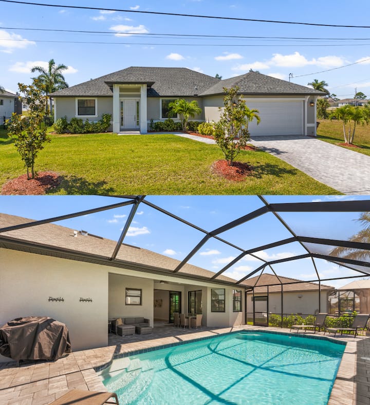 Villa Lemon Drop - Gulf Access - W/heated Pool! - Cape Coral, FL