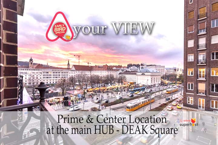 Madách Squair - Emplacement Idéal, Vue Fabuleuse - Budapest