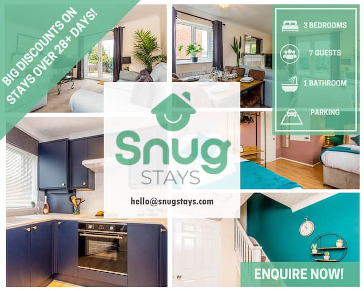 Spacious 3br Home | Free Parking & Wifi | Bathroom - Newcastle upon Tyne