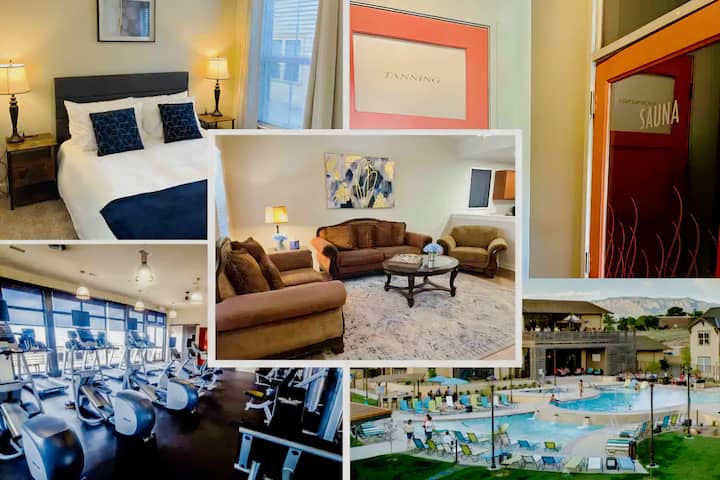 Guest-approved Cozy Home, 5 Suites + Gym, Hottub+ - Albuquerque