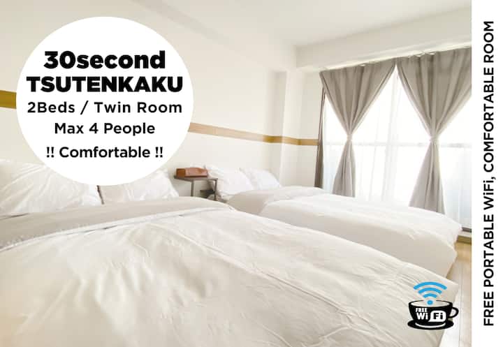 30sec Walk To Tsutenkaku/1 Stop To Namba Sta./ah23 - Osaka, Japan