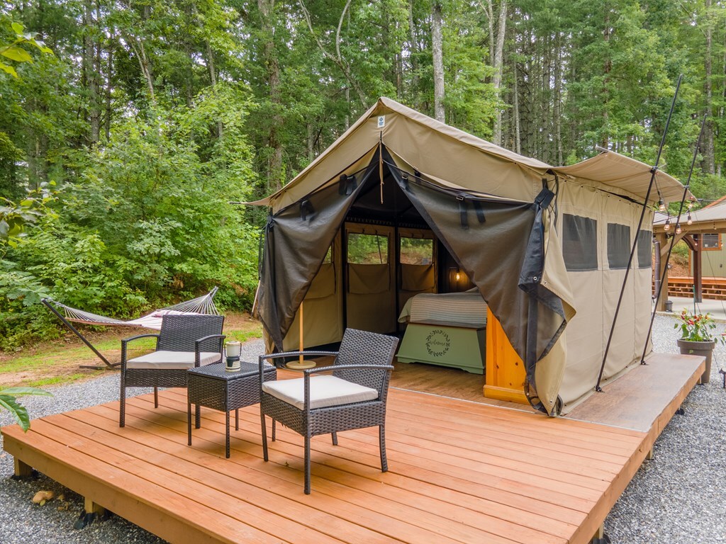 Cabin #2 Plus Glamping Tent combo - Cabins for Rent in Sylva, North ...