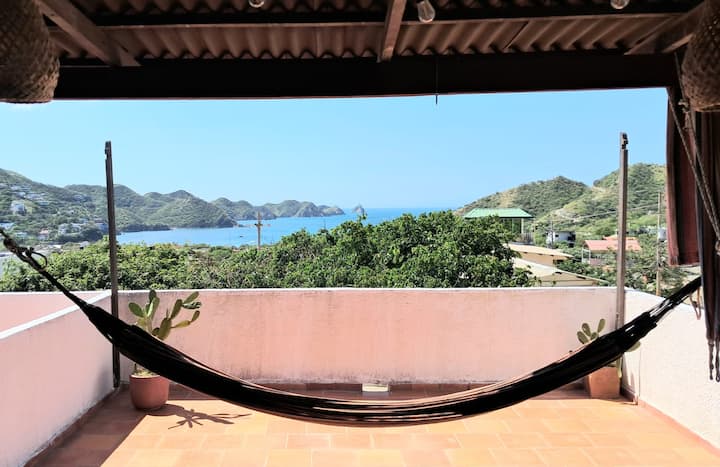 Ocean View, A/c, And Fast Wi-fi | House In Taganga - Santa Marta