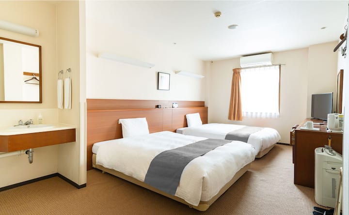 【Near Sta.】2 Queen Beds/breakfast/non-smoking/4ppl - 竹原市