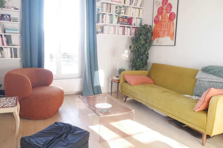 Cosy Appartement Belleville Avec Vue Tour Eiffel - Paris