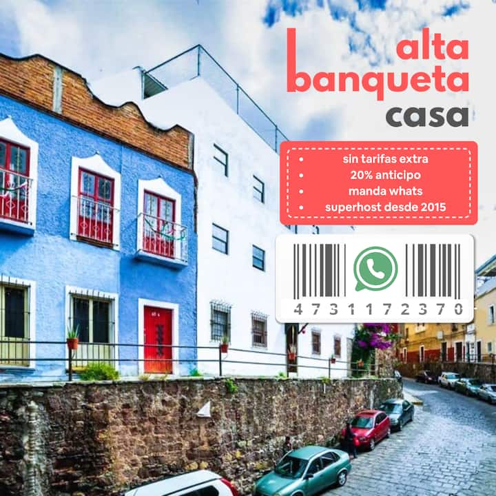 A Pie De Calle En El Centro, Casa Banqueta Alta - Guanajuato