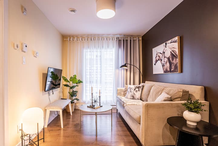 Divine Bright Apt W/parking, Gym, Nr Dt & Airport - Montreal