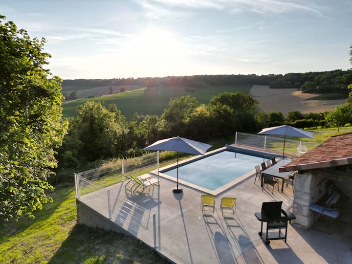 Gîte De Charme Au Calme Avec Piscine - 10 Pers. - Lot