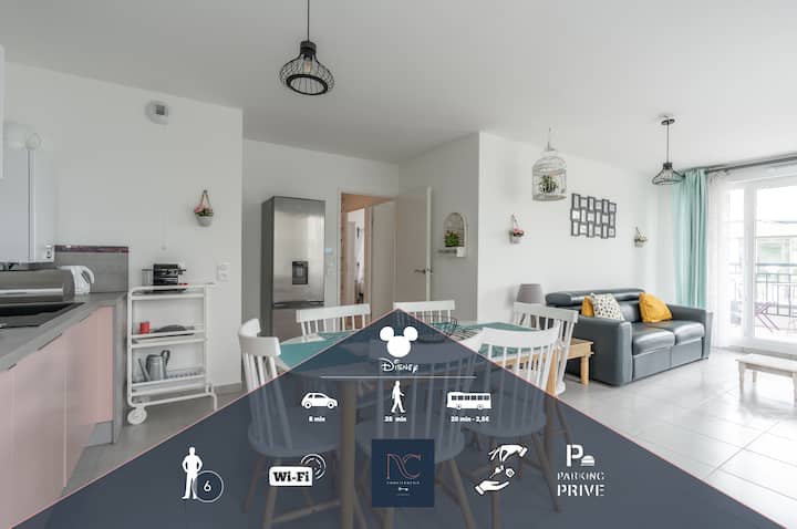 *Disneyland-paris* 7pers, Wifi, Netflix, Parking - Bussy-Saint-Georges