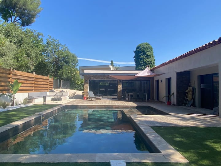 Superbe Maison Moderne 6 Pers Piscine 5min Cannes - Mougins