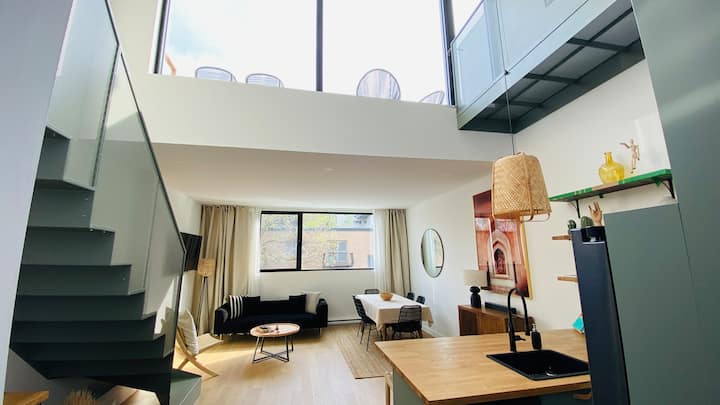 Unique Appartement Avec Mezzanine Et Terrasse - Montréal, QC