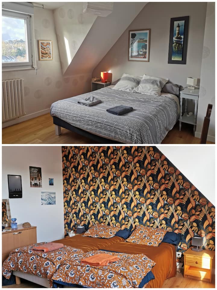 2 Chambres Sdb Privée à Tréboul - Douarnenez