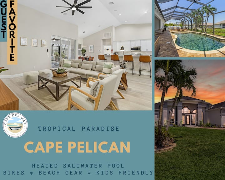 Chill Tropical Escape W/ Heated Saltwater Pool - Cape Coral, FL