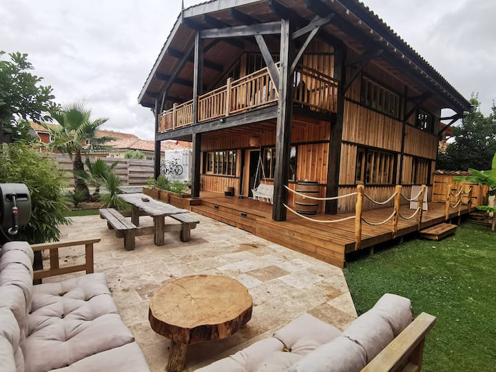 Maison En Bois, Entre Ville Et Lac - Lacanau