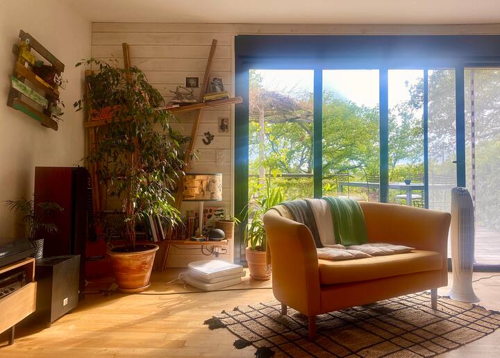 Maison Bois Terrasse Pilotis - Saint-Cirq-Lapopie